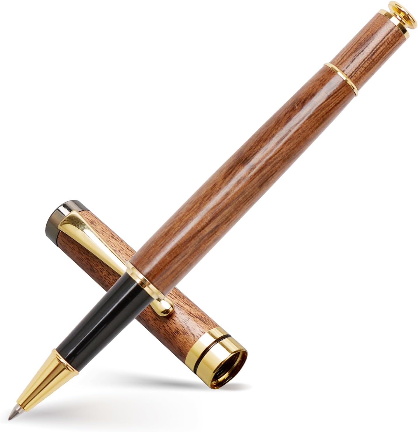 Amazon.com : Ayiaren Luxury Walnut Wood Ballpoint Pen Writing Set with ...