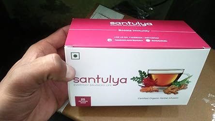 SANTULYA Turmeric + Tulsi + Moringa Herbal Tea for Detox & Immunity ...