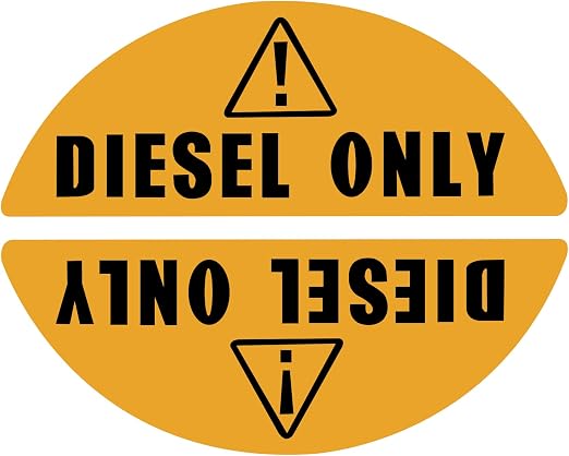 Amazon.com - QuickMarine 1 Pair of Diesel Only Stickers for Car Van ...
