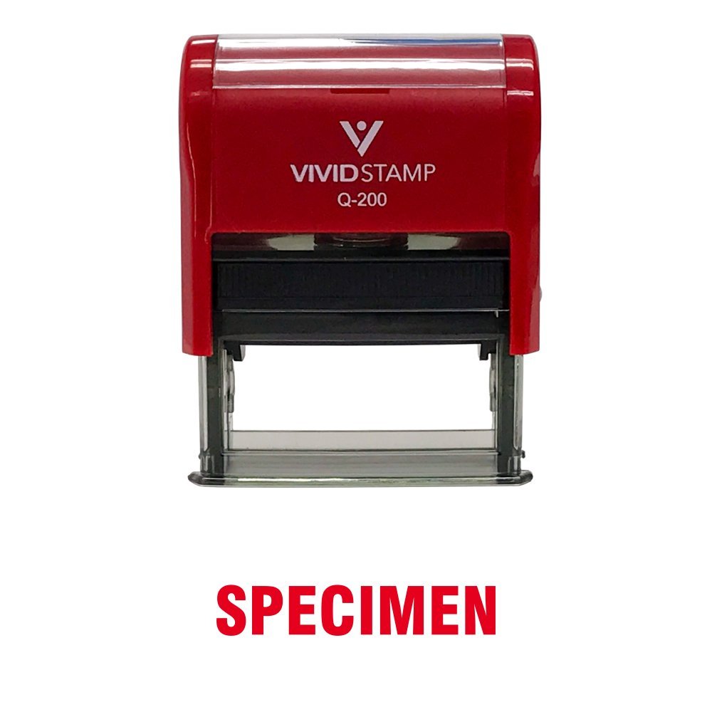 Amazon.com : Specimen Self Inking Rubber Stamp (Red Ink) - Medium ...
