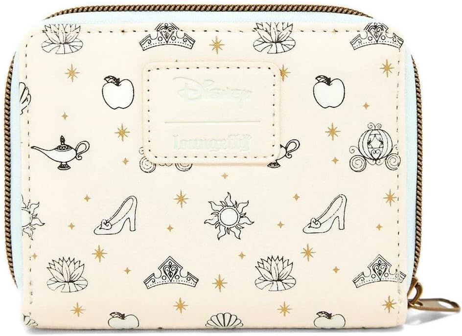 Amazon.com: Loungefly Disney Princess Icons Mini Wallet : Clothing ...