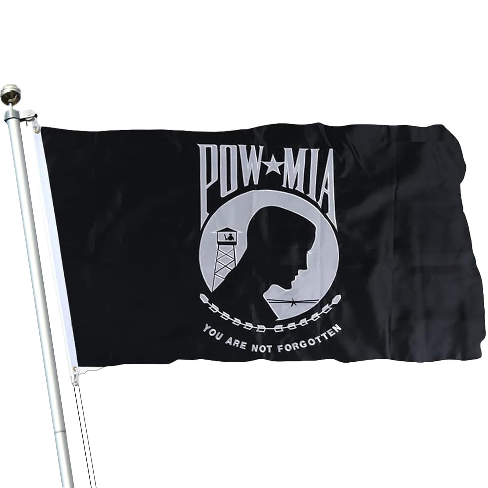 Amazon.com : Pow Mia Flags 3x5 Outdoor Double Sided Embroidered Pow ...