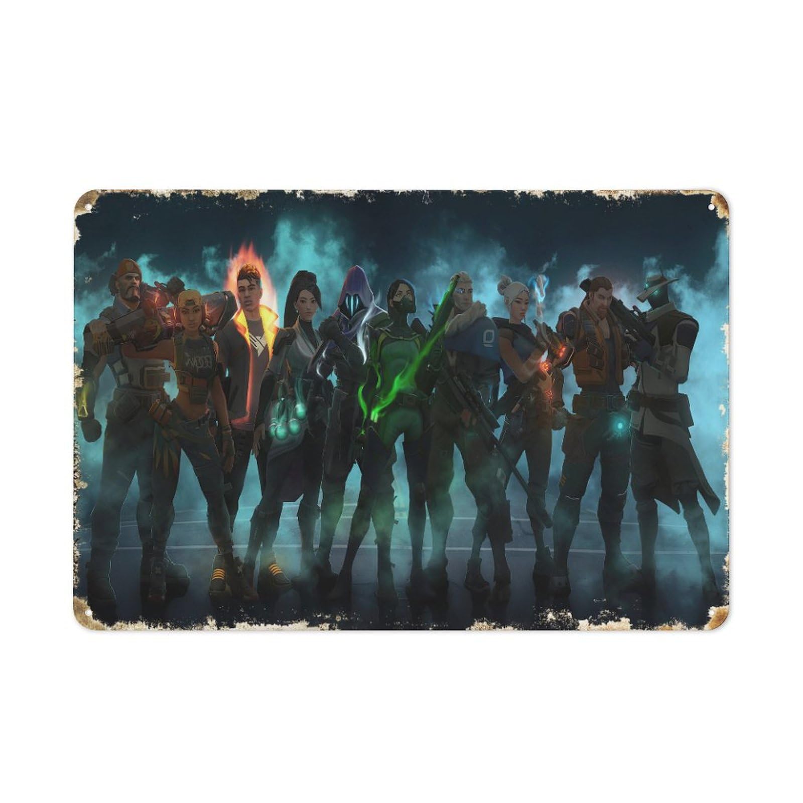 Amazon.com: Valorant Poster Retro Wall Art Decor Metal tin Sign man ...