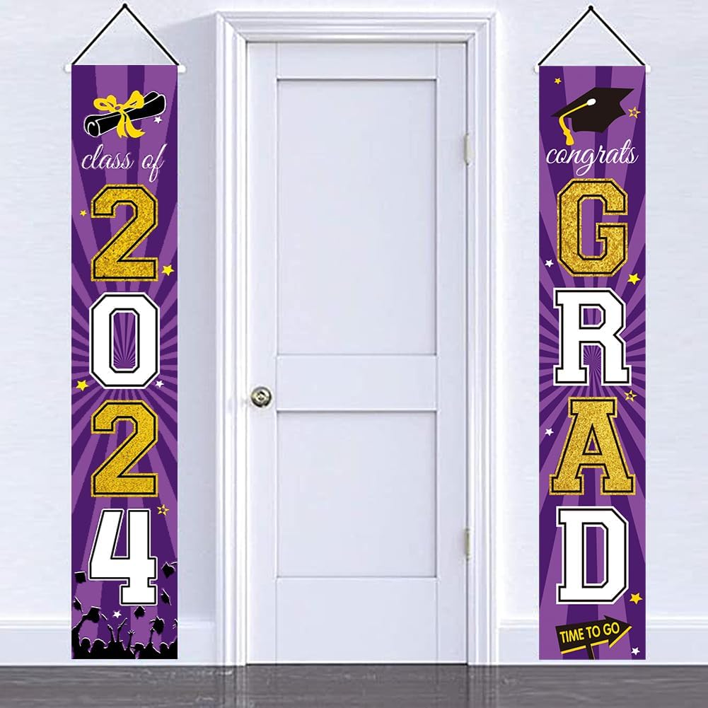 Amazon.com: Graduation Party Decorations Purple Gold 2024/Purple Gold ...