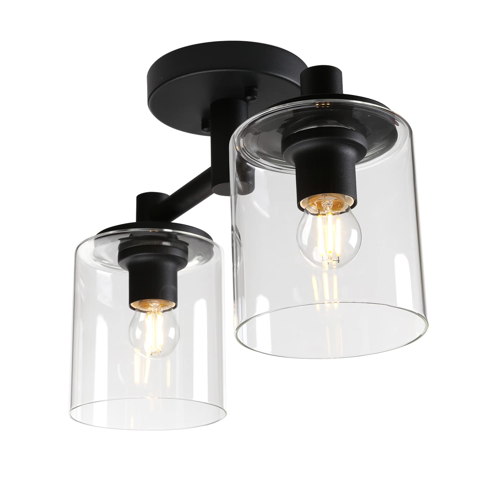 Pathson 2 Lights Flush Mounted Ceiling Light+3 Lights Pendant Light ...