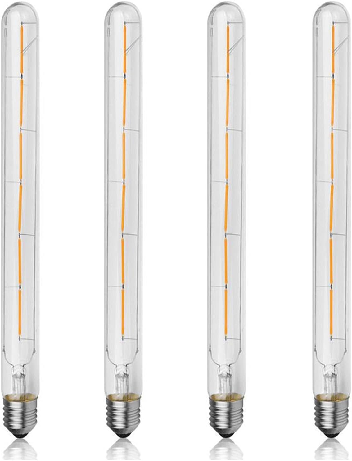 6W Dimmable Vintage Edison Light Bulb T300 Long Tube LED Filament Bulb ...