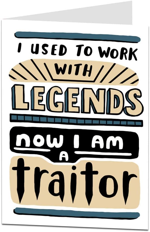 Amazon.com : LimaLima Funny Leaving Card For Colleagues Coworker Men ...