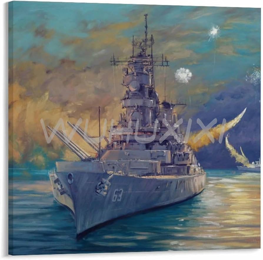 Warship Sketch Vintage Retro Poster Art Battleship Stock Illustrations