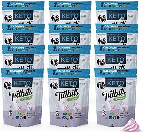 Amazon.com: TIDBITS FUN BITES Meringues Cotton Candy Flavor KETO 12 ...