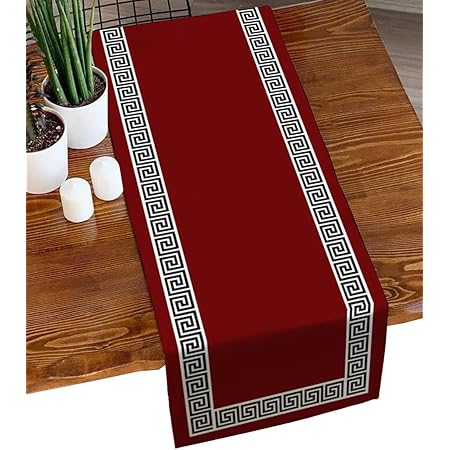 Amazon.com: Fennco Styles Greek Key Embroidered Design Table Runner ...