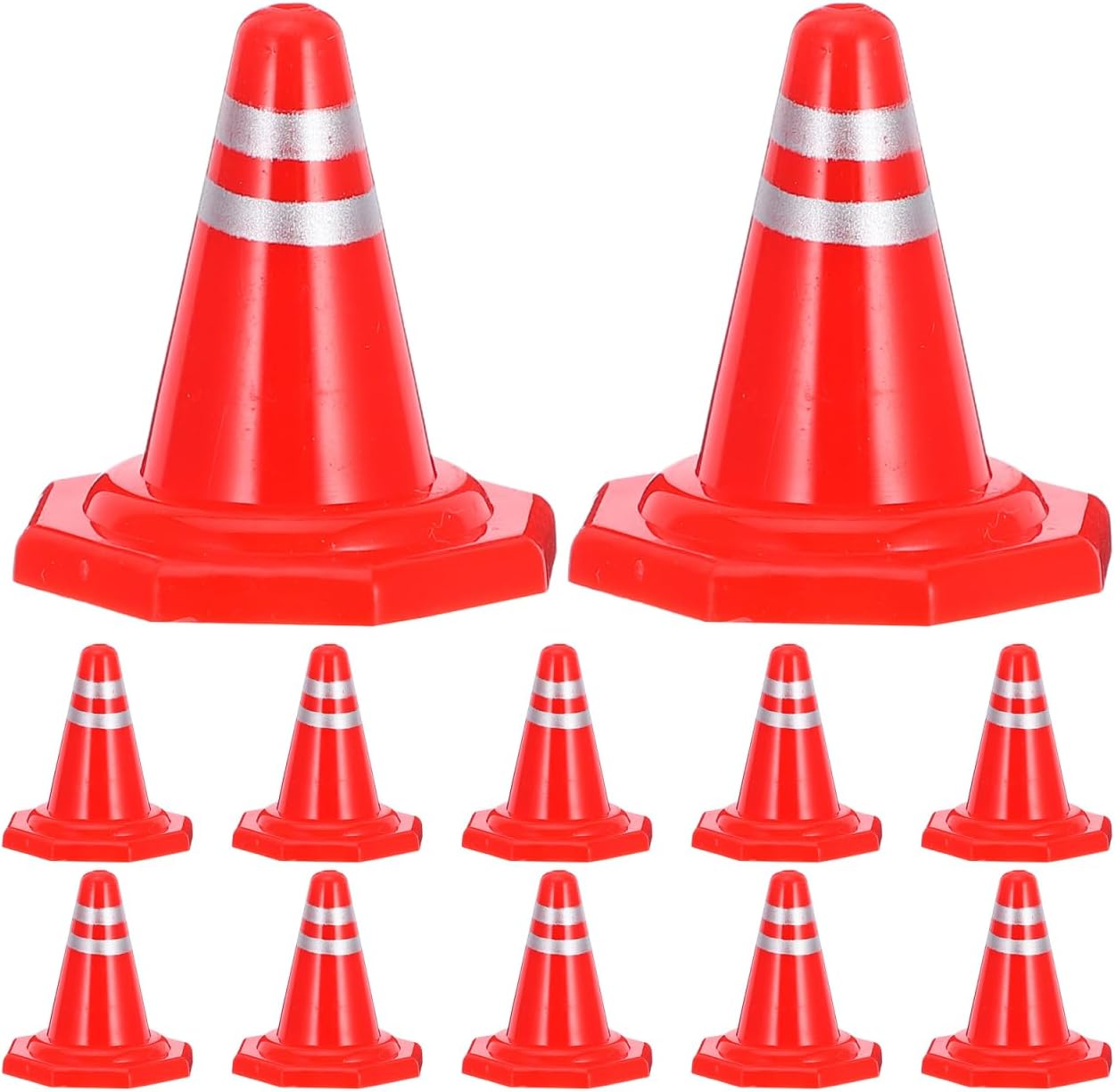 Amazon.com: TOYANDONA 12Pcs Miniature Plastic Traffic Cones for DIY ...