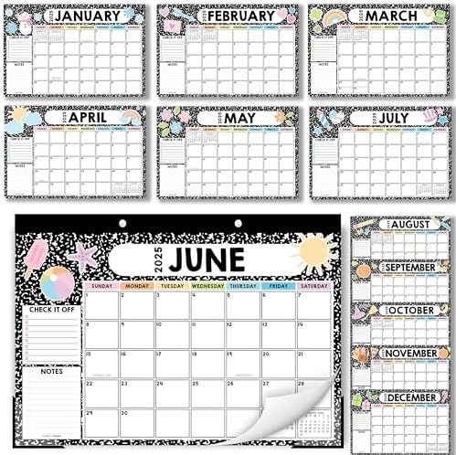 Amazon.com : Hadley Designs Teacher Desk Calendar 2025-2026 – 18-Month ...