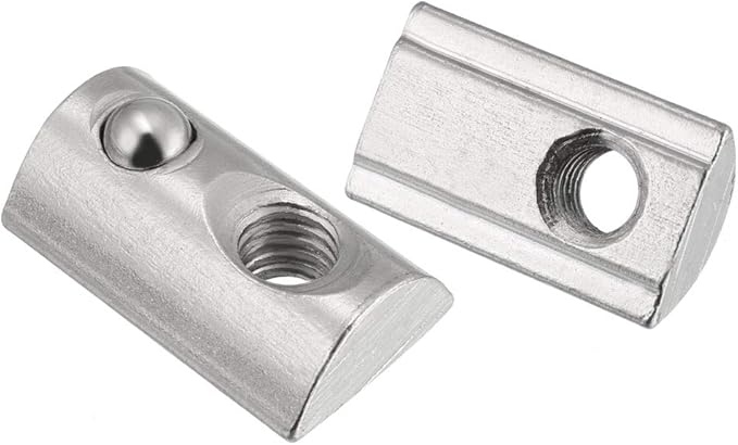 Amazon.com: uxcell Roll-in Spring M6 T Nut, Roll Ball Elastic Nuts for ...
