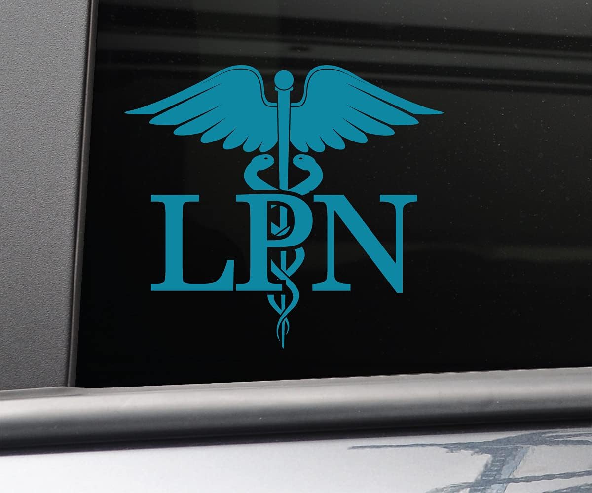 Amazon.com: Nashville Decals LPN Licensed Practical Nurse Caduceus ...