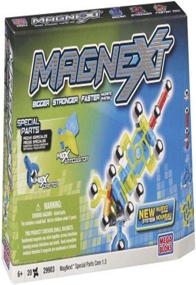 Amazon.com: Mega Brands Bloks Magnext 20 Count Special Parts Core 1.3 ...