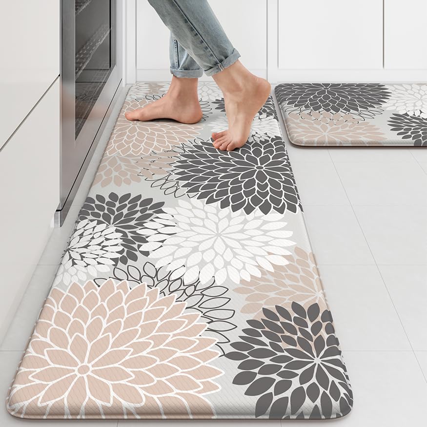 Amazon.com: Kitchen Rugs and Mats Cushioned Anti Fatigue Kitchen Mat ...