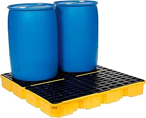Spill Containment Tray, Low Profile Plastic Pallet, with Drain ...