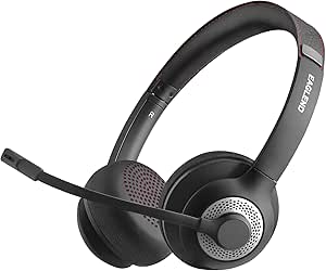 Amazon.com: Bluetooth Headset with Microphone, Wireless Headphones with ...