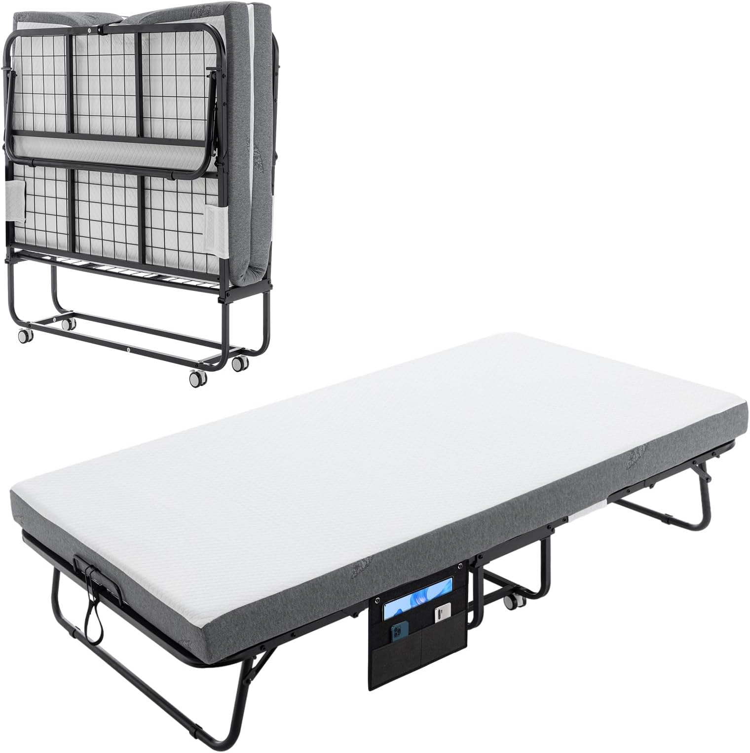 Amazon.com: Elevon Folding Bed with 5” Mattress, Portable Foldable Bed ...