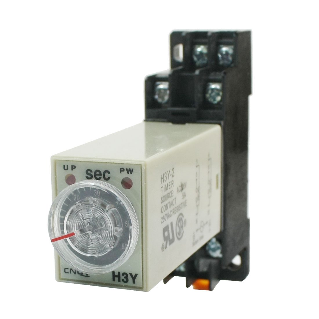 0-60 Seconds Delay Timer Time Timing Relay AC 110V H3Y-2 w Base socket ...