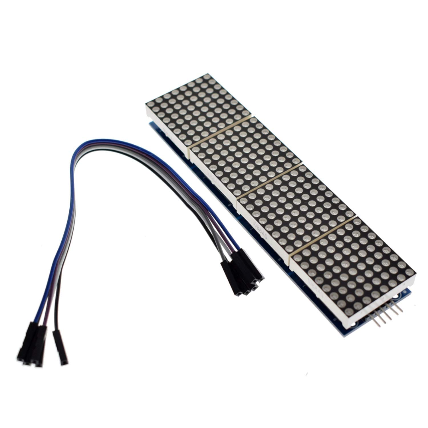 Buy Led LDTR-WG0221 MAX7219 Microcontroller 4-in-1 Display Dot Matrix Module for Arduino. Online ...