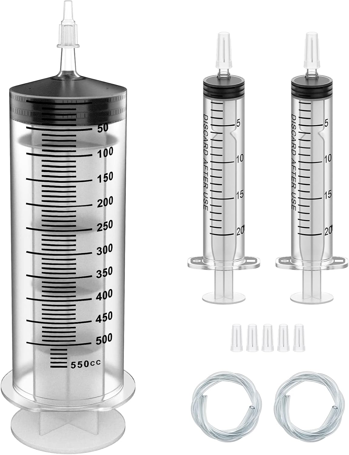 1 Grandes Seringues en Plastique de 500ml avec Capuchons(sans Aiguille ...