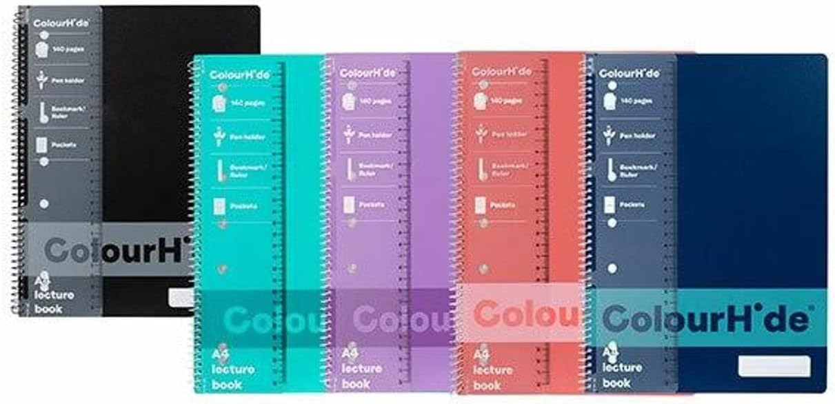 Colourhide A4 140 Page Lecture Book, Assorted : Amazon.com.au: Home