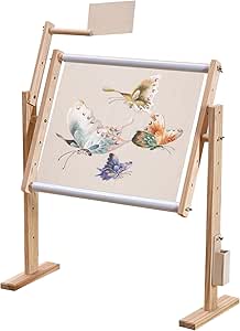 aleawol Adjustable Cross Stitch Frame Stand, Wooden Embroidery Frames ...