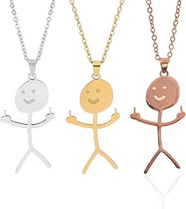 Amazon.com: COLORFUL BLING Set Funny Doodle Smile Face Necklace ...