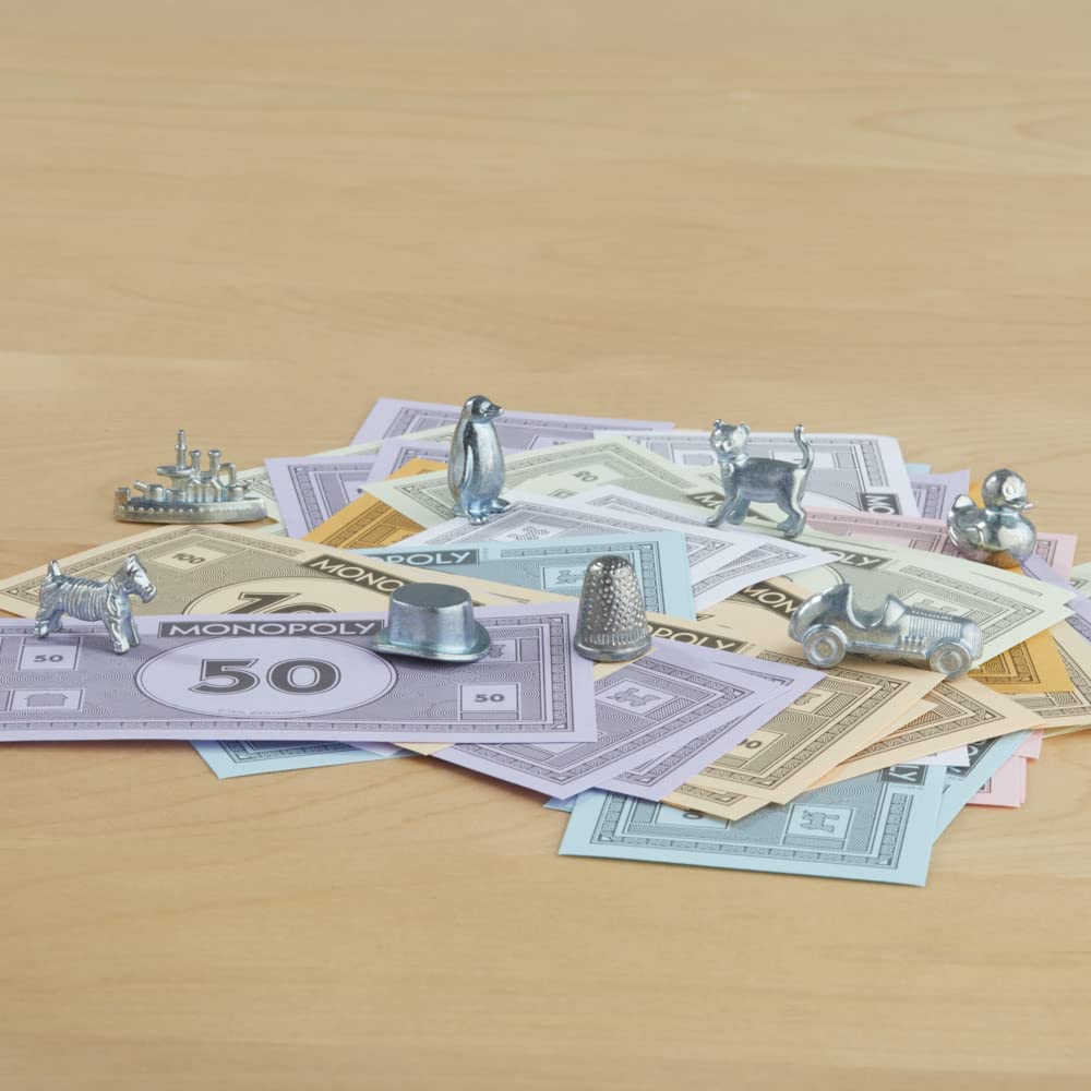 Monopoly family game for 2 to 6 players, game for children aged 8 and ...