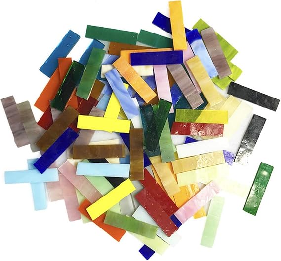 Amazon.com: 1 X 4 cm Stained Glass Strip,DIY Glass Mosaic Hobbies,DIY ...
