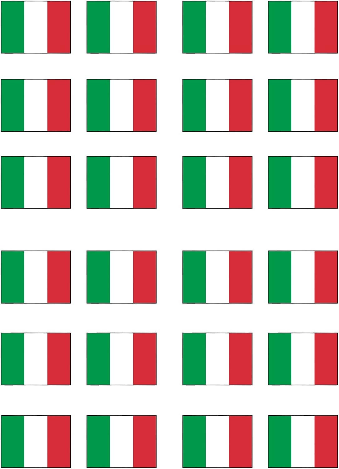 Amazon.com: 24 Italian Flag Cupcake Toppers, Italy Flags, Edible Italia ...