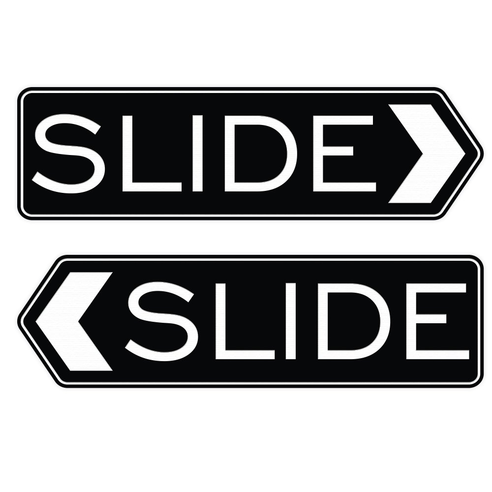 Amazon.com : Designer Slide Door Sign - Black - Medium : Office Products