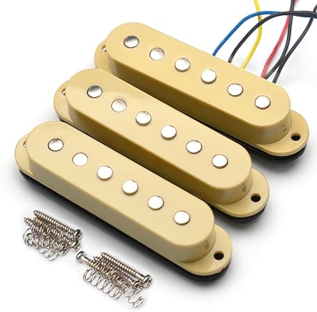 Amazon.com: SAPHUE guitar pickups Single Coil Staggered Top Plastic ...