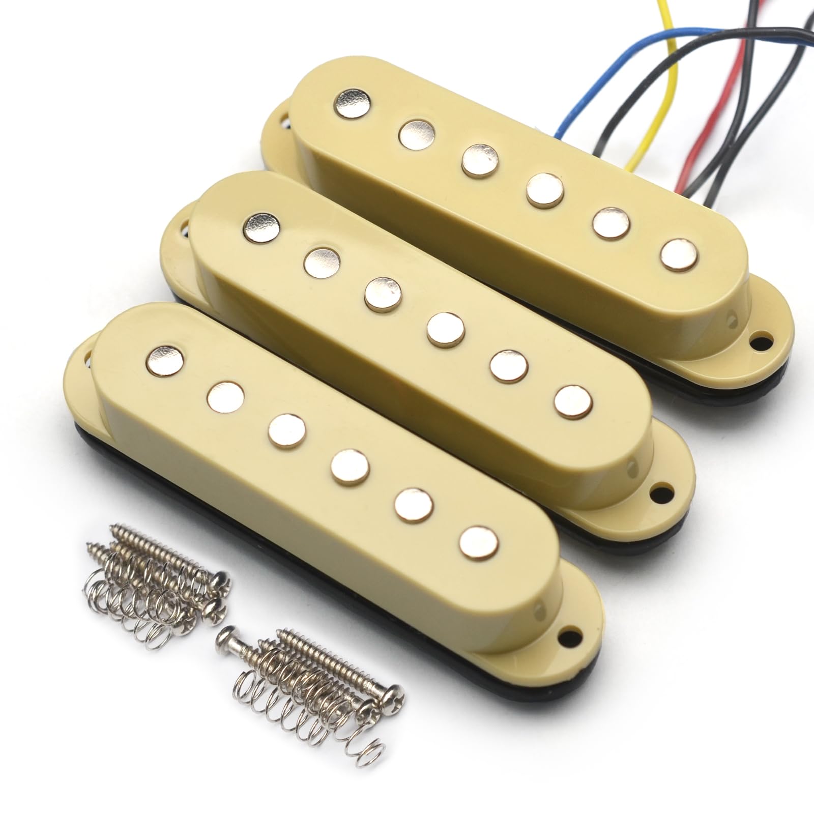 Amazon.com: SAPHUE guitar pickups Single Coil Staggered Top Plastic ...