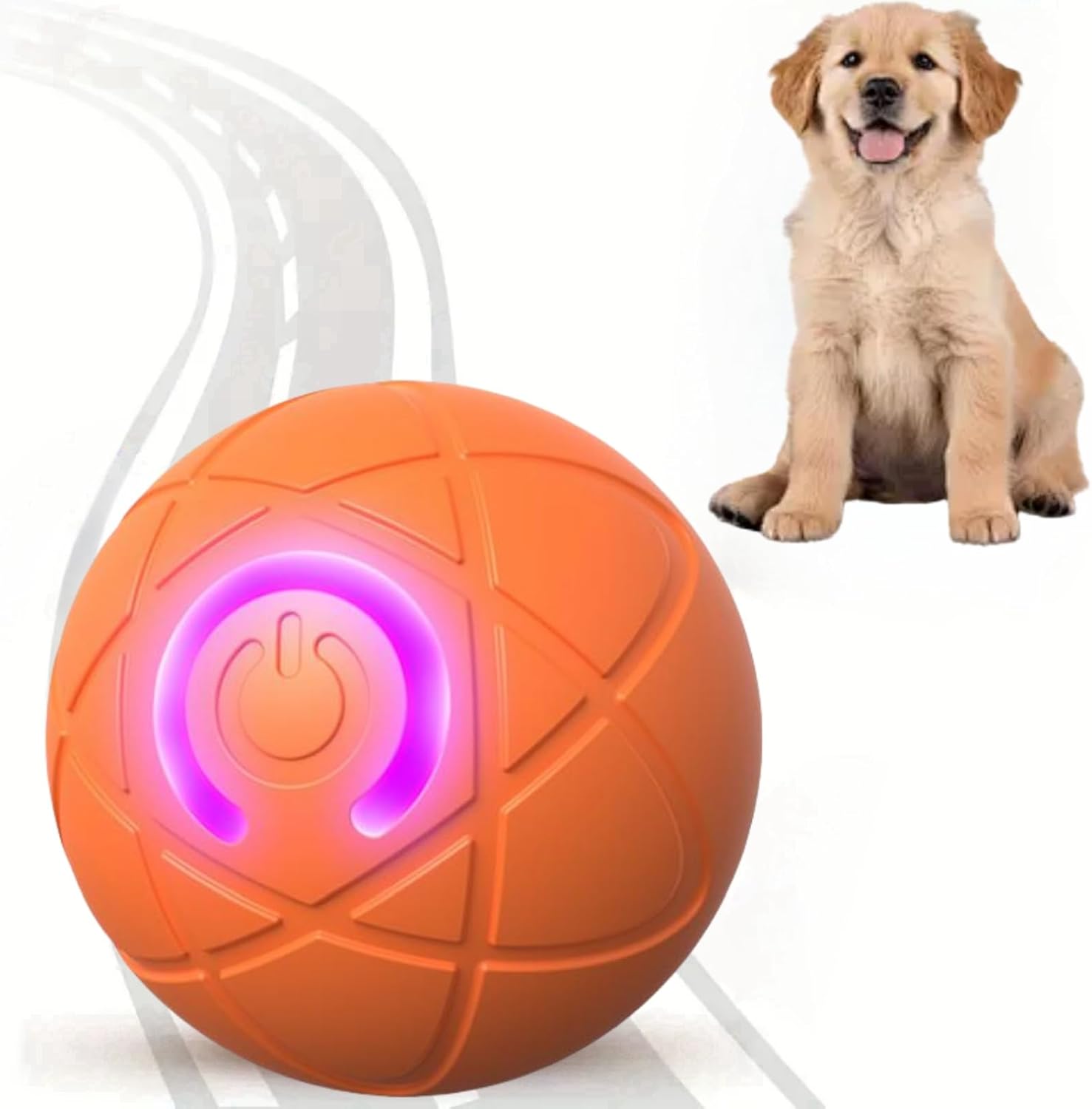Smart Self-Rolling Interactive Ball for Cats and Dogs - Electric Intelligent Teasing Pet Toy ...