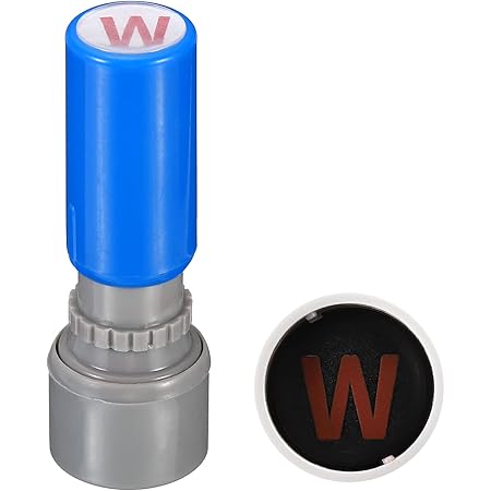 Amazon.com : PATIKIL Letter Stamps Self Inking, Character W 7mm ...