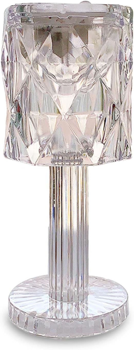 Amazon.com: Siimred Touch Control Crystal Table Lamp with USB Charging ...