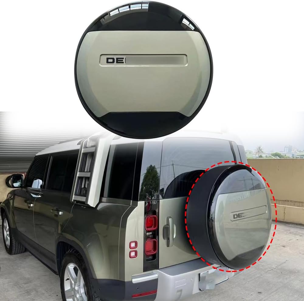 Amazon.com: Gloss Black Spare Rear Tire Tyre Cover Plastic Portecor ...