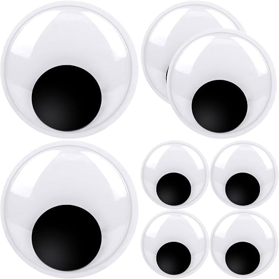 Amazon.com: 8 Pcs Assorted Sizes Self-Adhesive Googly Eyes, Large ...