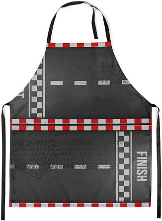 Amazon.com: Race Car Track Chef Apron Racing Car Extreme Sports Aprons ...