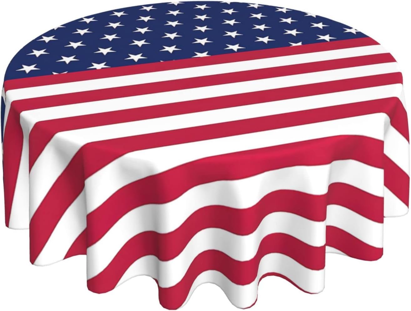 Amazon.com: Patriotic Tablecloth Round 70 Inch American Flag Table ...