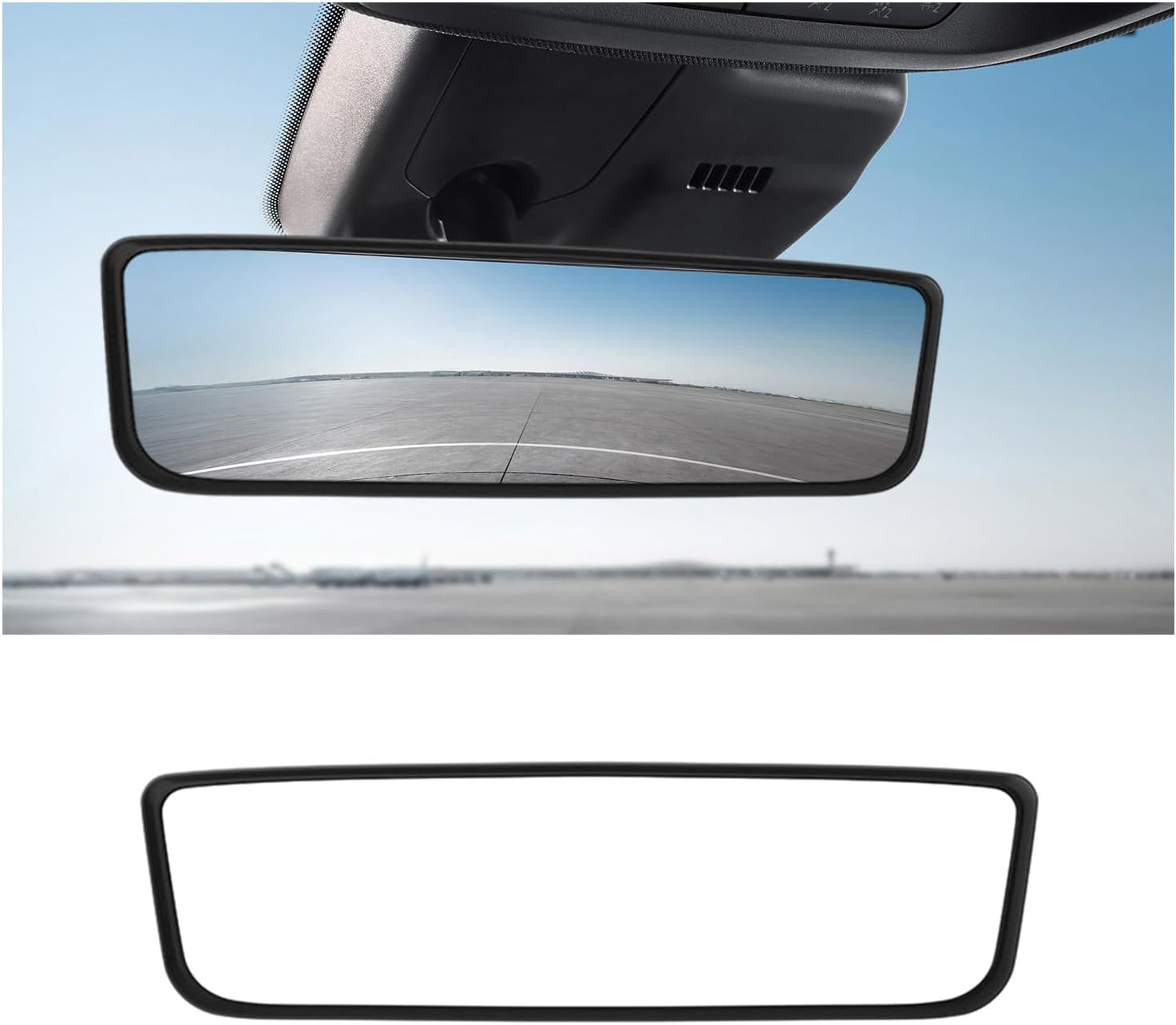Amazon.com: Suvnie Car Rear View Mirror Protector Frame, Silicone Auto ...