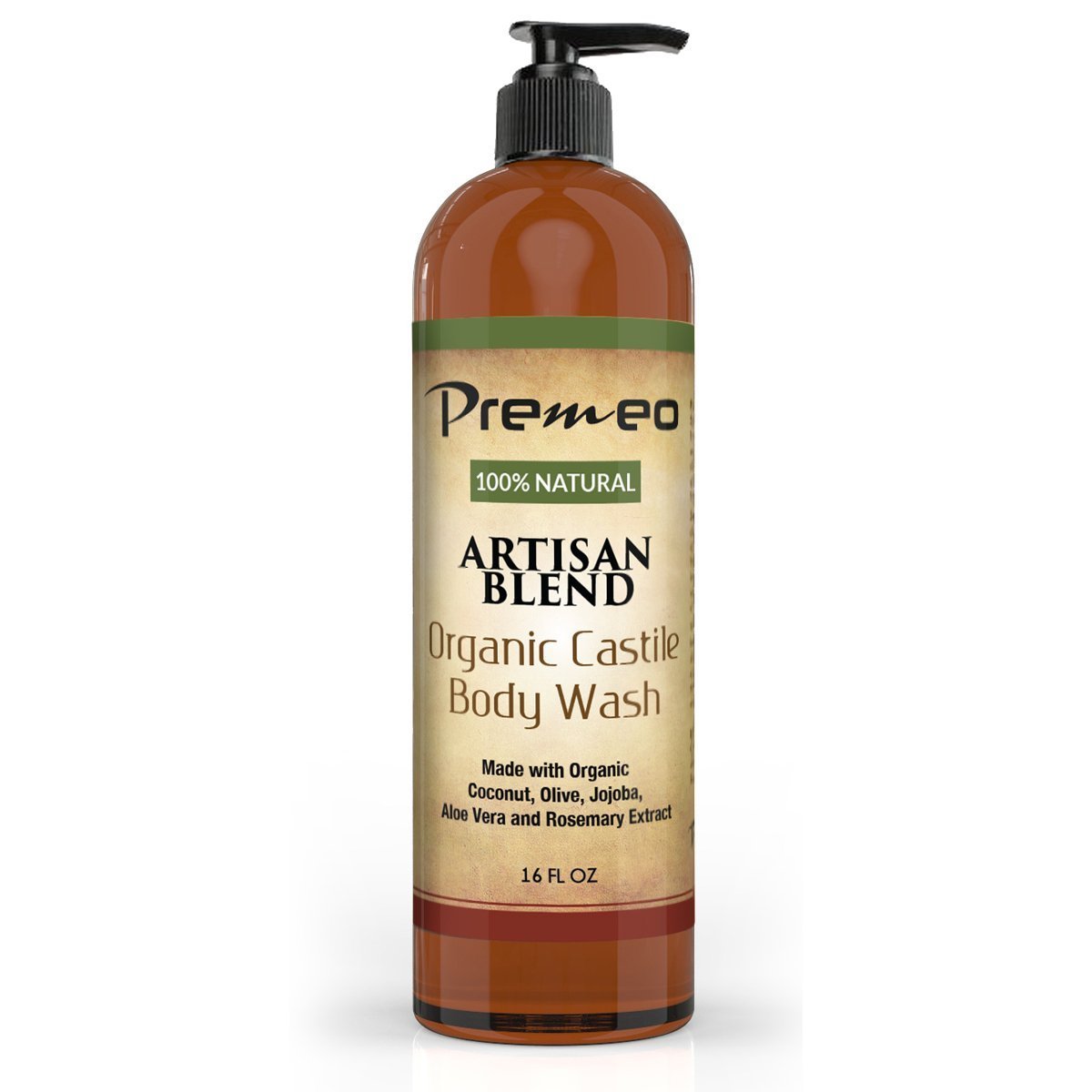 Amazon.com : Organic Artisan Castile Body Wash BIG 16 0Z Unsented ...