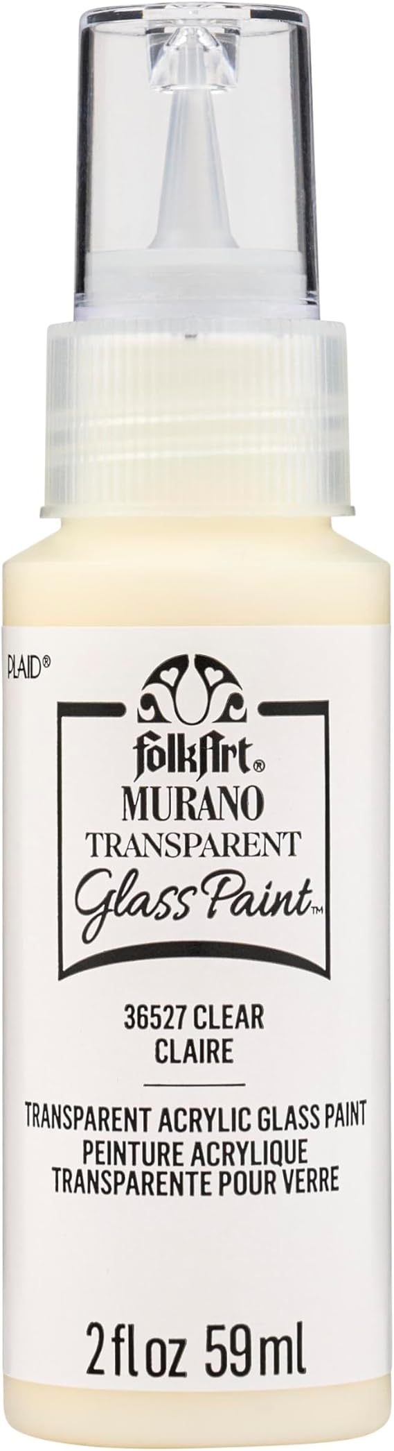 Amazon.com: FolkArt Murano Transparent Acrylic Glass Paint, Clear ...