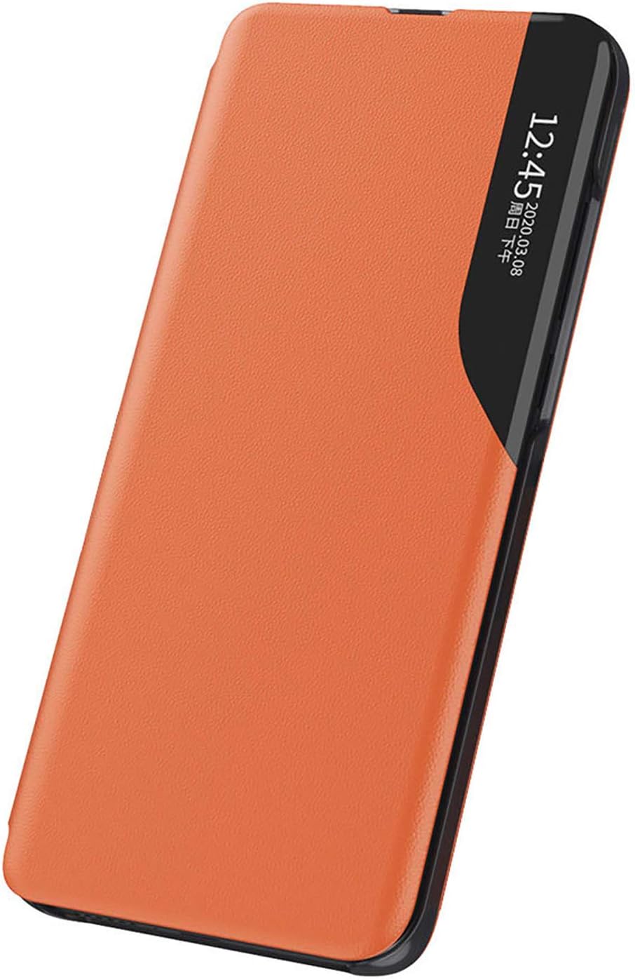 Goken Case For Samsung Galaxy S21 Fe 5g Prime Pu Leather Flip Case Cover With Clear View Window