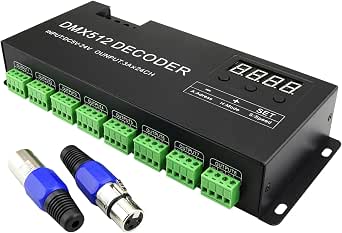 Amazon.com: 24 Channel DMX Decoder Controller with Digital Display ...