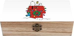 Amazon.co.jp: Peanuts Snoopy Wooden Storage Box, Collection Case ...