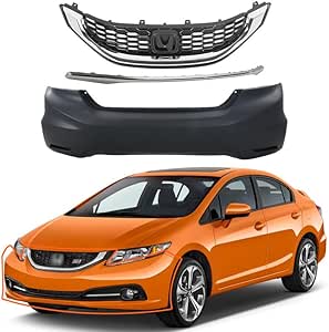 Amazon.com: Chrome Bumper Grille and Cover Kit Fit for 2013 2014 2015 ...