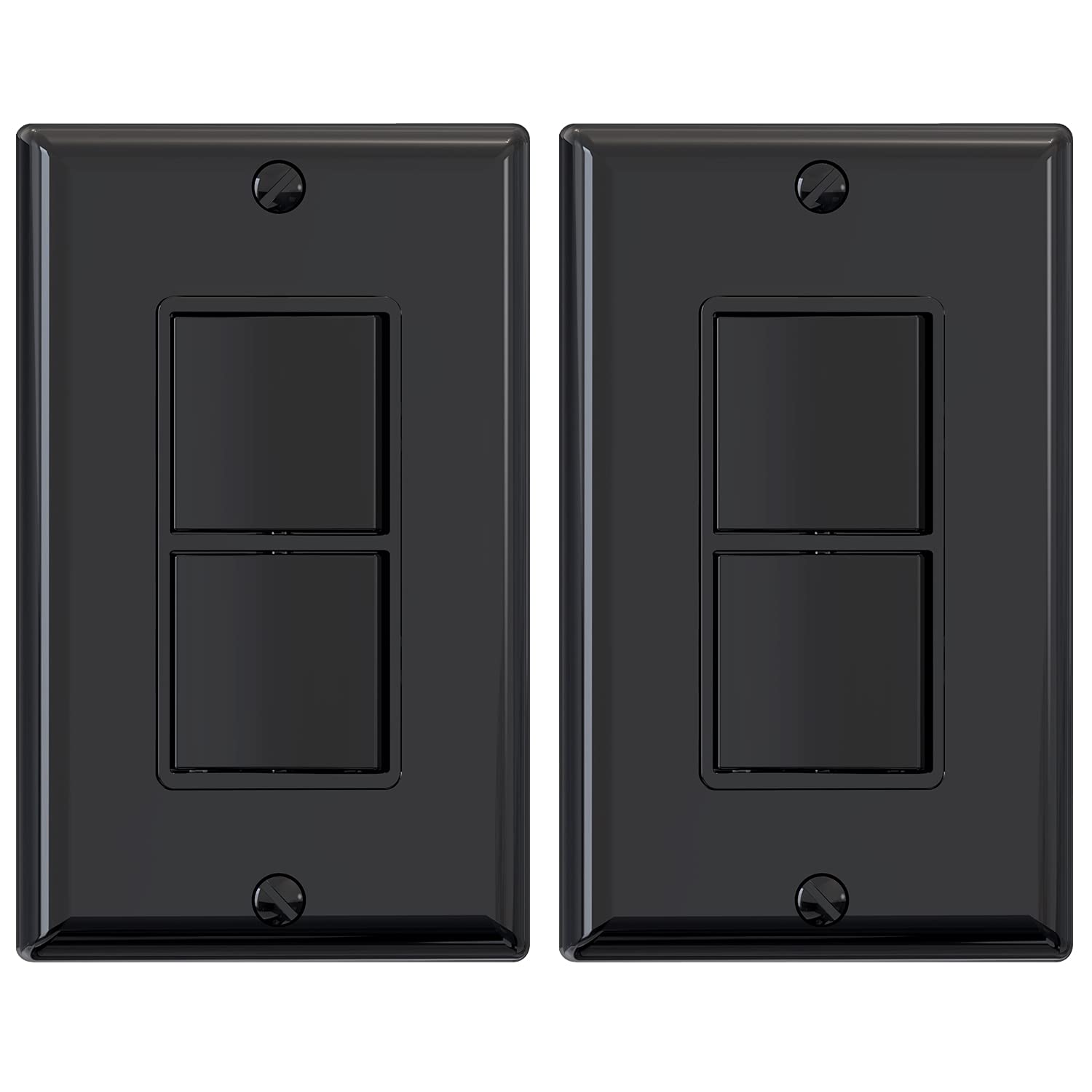 ELEGRP Decorator Double Rocker Light Switch, Two Single Pole Electrical ...